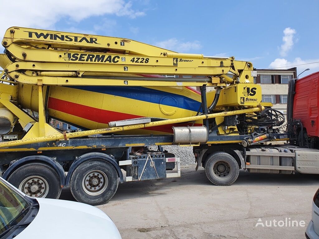 Intermix 28m+10m3 na šasiji Sermac 28m+10m3 mixer pump, semitrailer, 2007year, 680h poluprikolica betonska mešalica