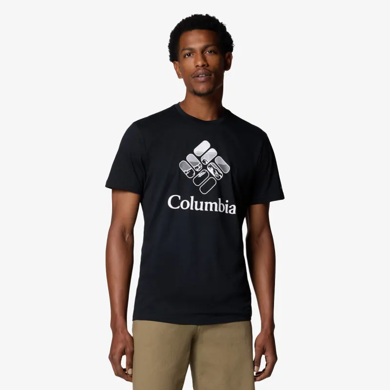 Columbia M Rapid Ridge Graphic Te-Black, Heavenly
