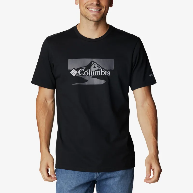 Columbia Path Lake Graphic Tee II-Black, Peak 2 R