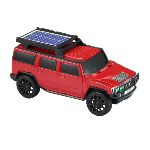 Zvucnik bluetooth WS-696 sa solarnim punjenjem auto crveni (MS)
