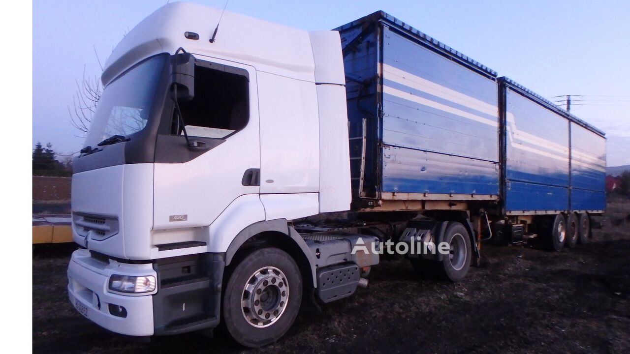 Renault Premium 420 DCI retarder KIPPER ZAMIANA + przyczepa wywrotka tegljač + poluprikolica kipera