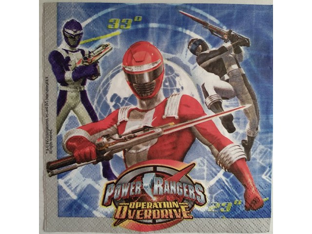 Salveta DM_156 - 33x33cm Superheroji Power Rangers