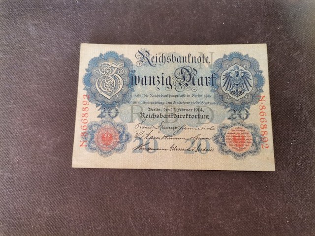 GERMANY 20 MARK 1914 ( 7 )