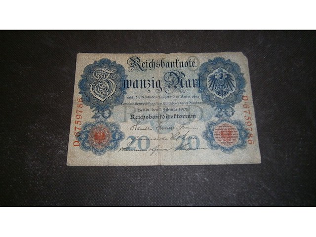 GERMANY 20 MARK 1908