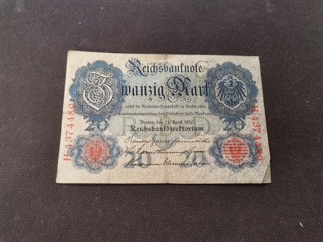 GERMANY 20 MARK 1910