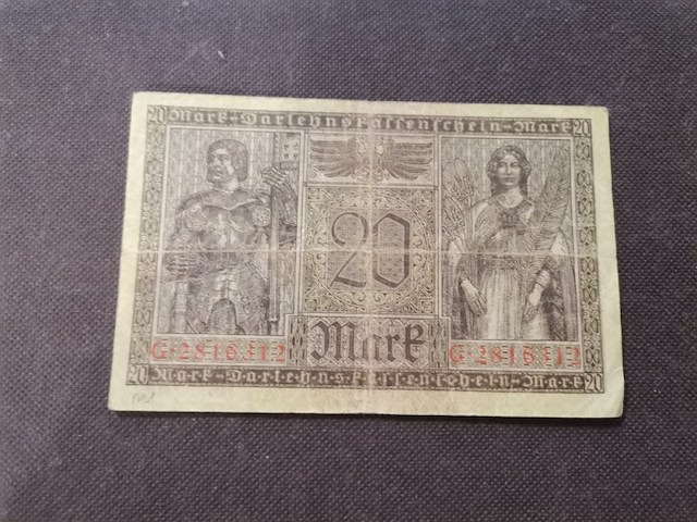 GERMANY 20 MARK 1918