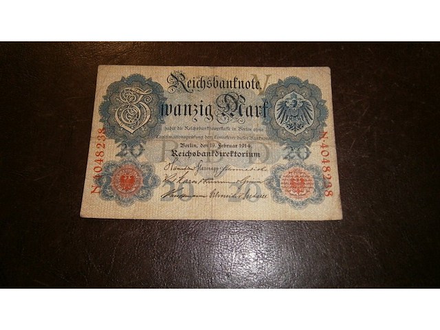 GERMANY 20 MARK 1914 ( 9 )