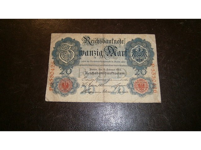 GERMANY 20 MARK 1914 ( 4 )