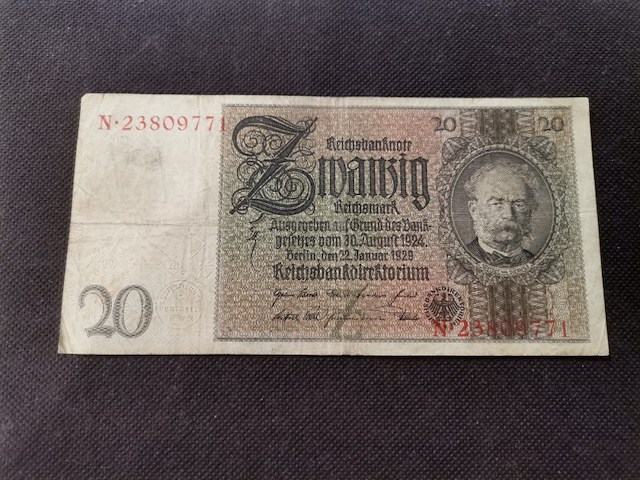 GERMANY 20 MARK 1929  ( 9 )