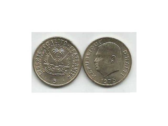 Haiti 5 centimes 1975.