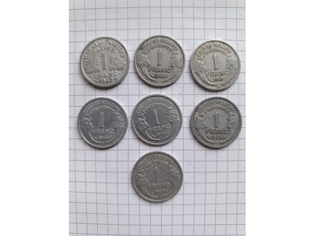 Francuska - 1 franc LOT