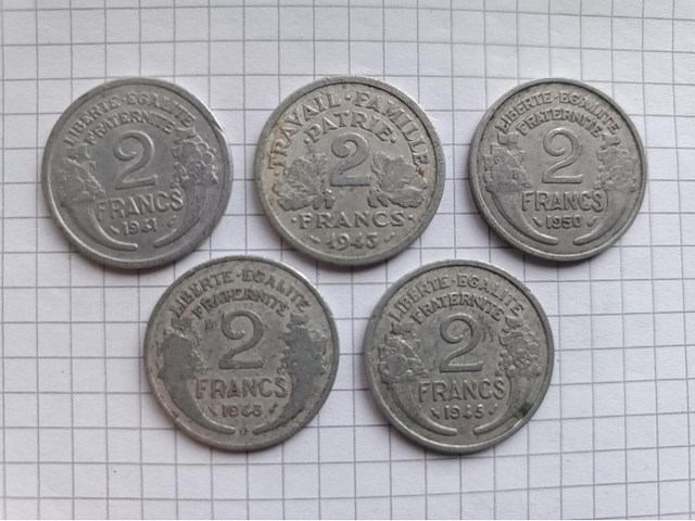 Francuska - 2 francs LOT