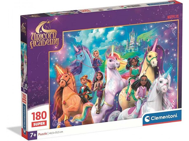 Puzzle slagalica 180 delova Unicorn Academy Clementoni 29802