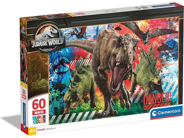 Puzzle slagalice za decu 60 maxi delova Jurassic World Clementoni 26456