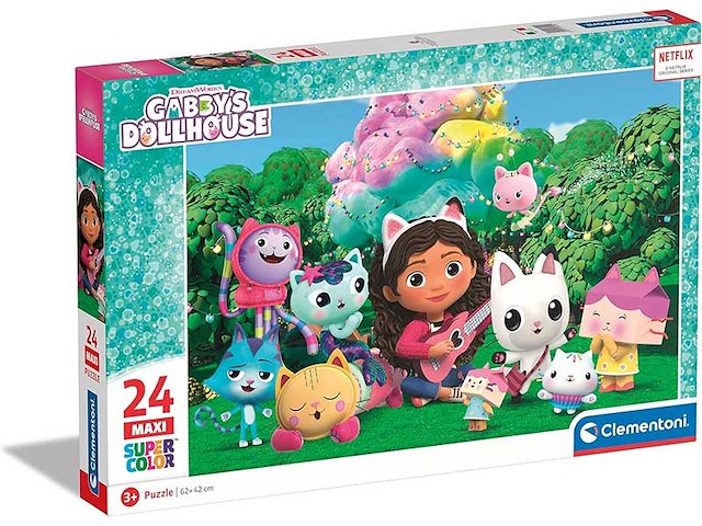 Puzzle slagalice za decu 24 maxi dela Gabbys Dollhouse Clementoni 28520