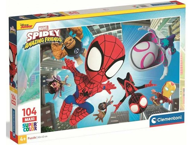 Puzzle slagalice za decu 104 maxi dela Spidey And His Amazing Friends Clementoni 23777