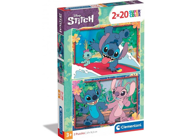 Puzzle slagalice 2x20 delova Stitch Clementoni 24809
