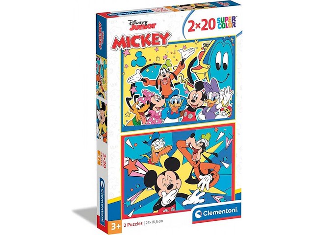 Puzzle slagalice 2x20 delova Disney Mickey Clementoni 24791