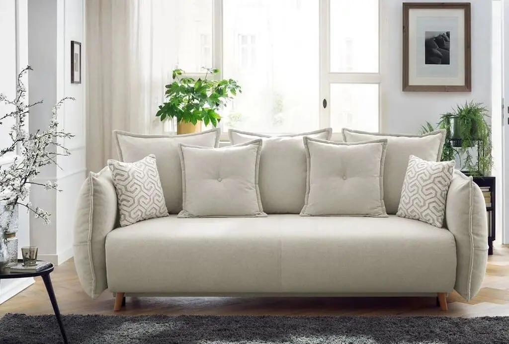 Atelier del Sofa Trosed na razvlačenje Puffy, 235 x 95 x 98 cm, Krem