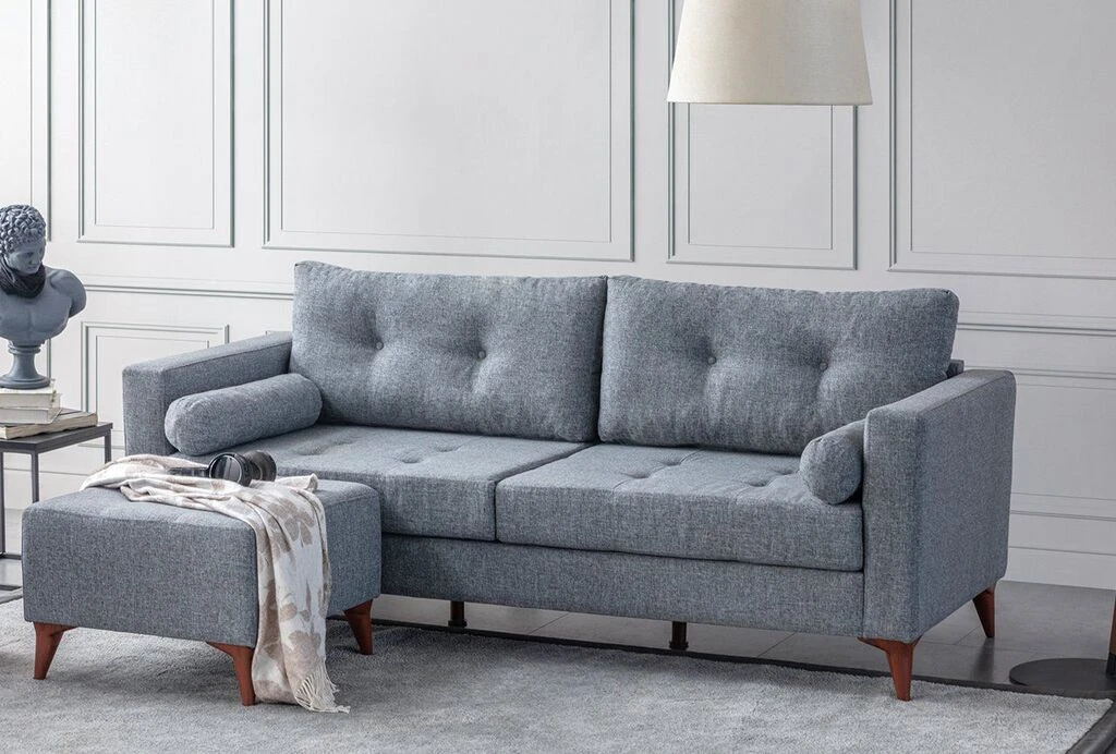 Atelier del Sofa Trosed Kraft, 205 x 70 x 80 cm, Sivi