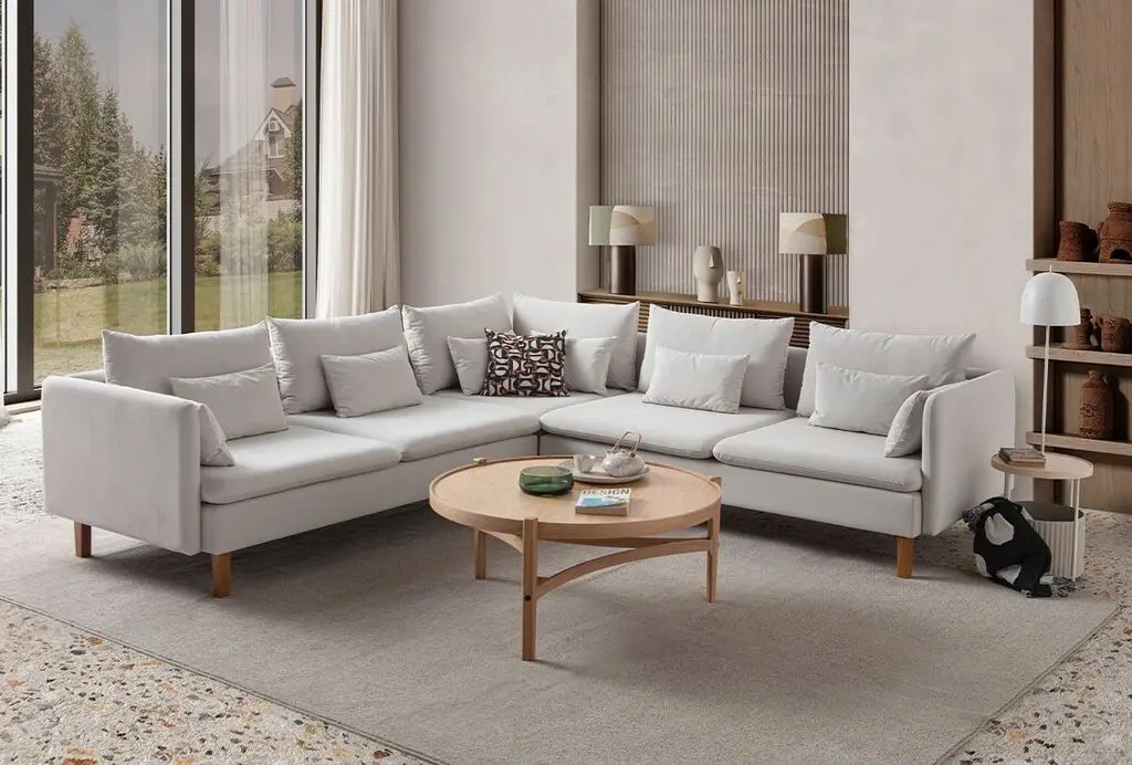 Atelier del Sofa Ugaona garnitura Flexy L, 285 x 285 x 100 cm, Krem