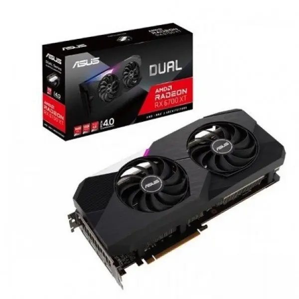 ASUS Grafička karta AMD Radeon RX 6700 XT 12GB 192bit DUAL-RX6700XT-12G crna