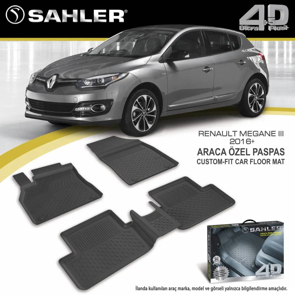 Sahler Gumene patosnice 4.5D za Renault Megane III, Crne