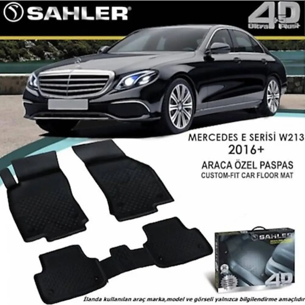 Sahler Gumene patosnice 4.5D za Mercedes E W213 od 2016, Crne