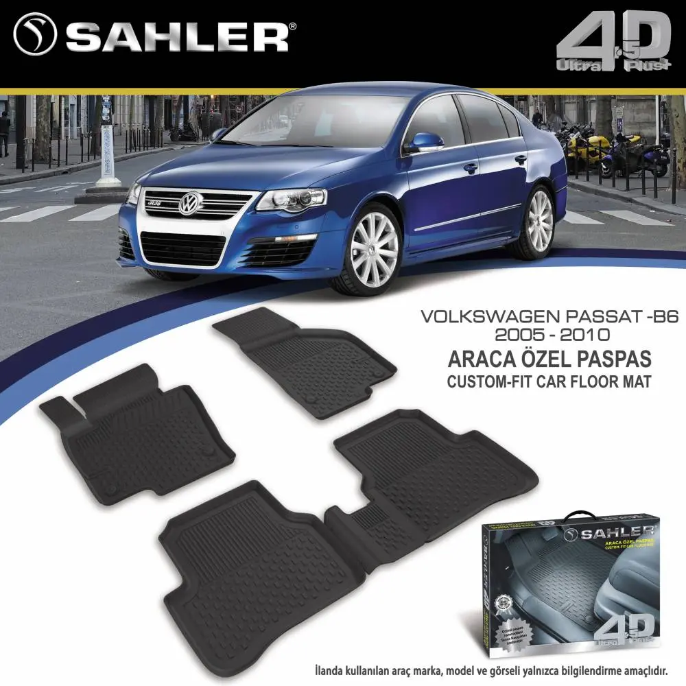 Sahler Gumene patosnice 4.5D za Volkswagen Passat B6, Crne