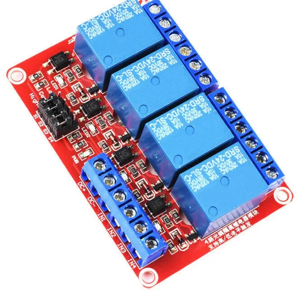 24V , 4-kanalni relejni modul sa optokaplerom 10A
