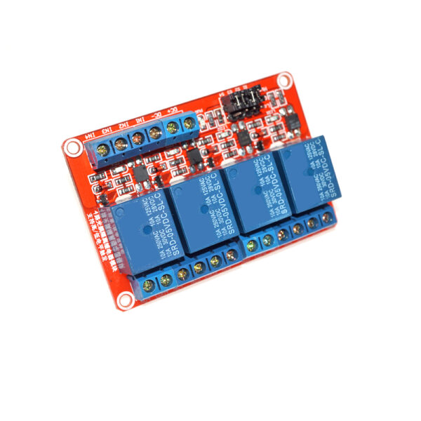 5V , 4-kanalni relejni modul sa opto-izolovanim okidačem visokog i niskog nivoa
