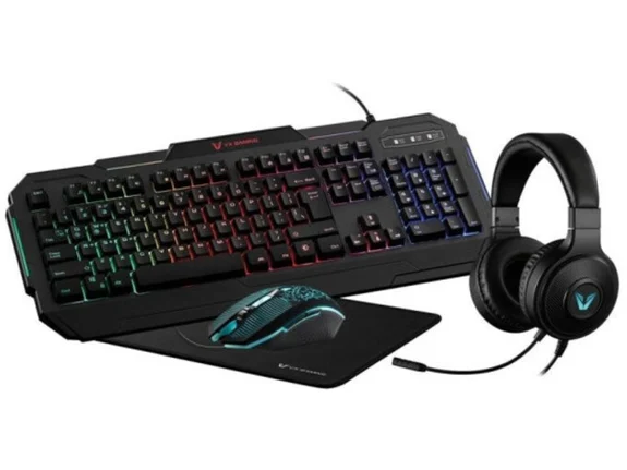 Volkano Tastatura + miš + podloga + slušalice USB VX Herac VX-147-BKV3 US