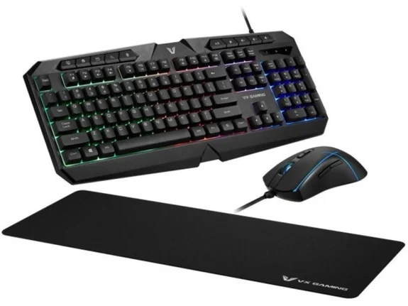 Volkano Tastatura + miš + podloga USB VX Helios VX-148-BK US
