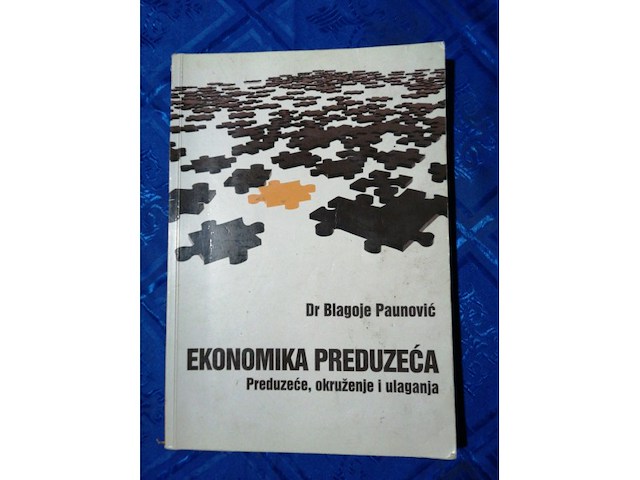 Dr BLAGOJE PAUNOVIĆ: EKONOMIKA PREDUZEĆA