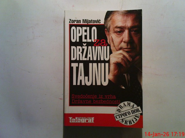 ZORAN MIJATOVIC - OPELO ZA DRZAVNU TAJNU