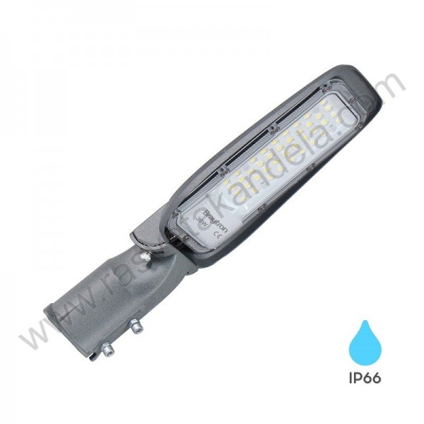 LED ulična svetiljka 30W 6500K IP66 BRY-ST89 siva