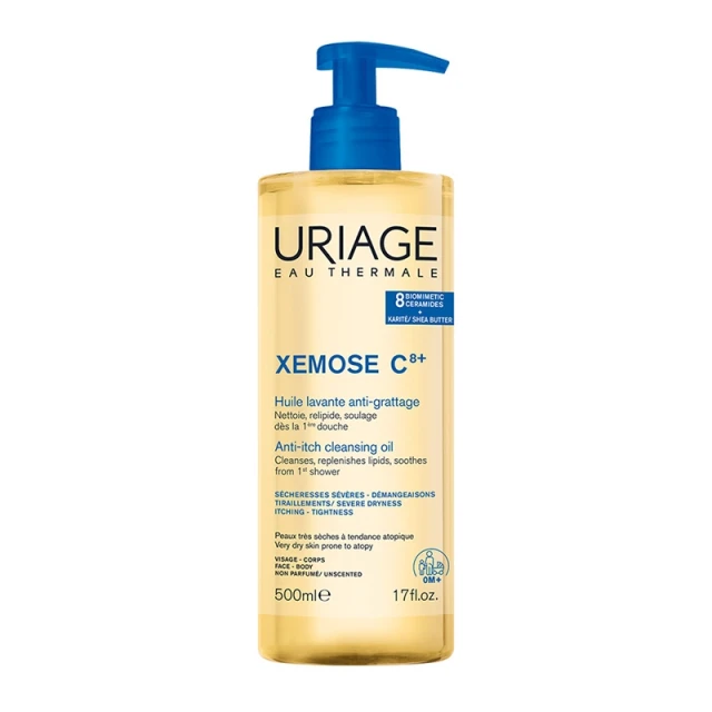 URIAGE XEMOSE C8+ ULJE ZA KUPANJE – Intenzivna zaštita i nega suve kože (500ml)