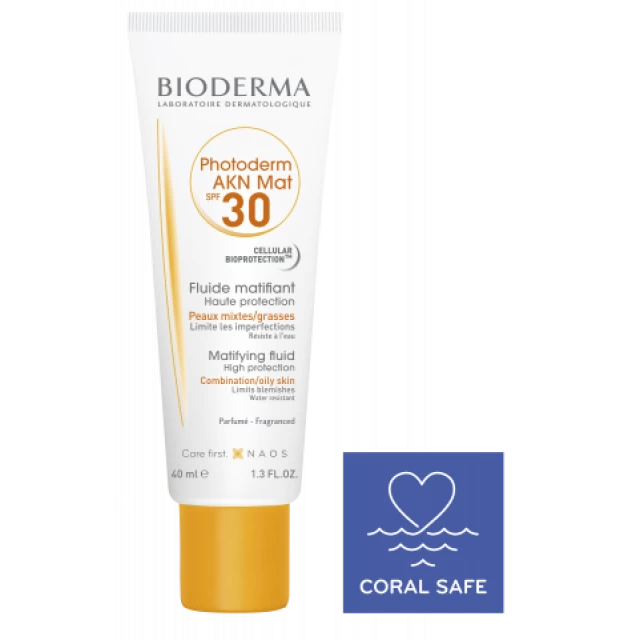 BIODERMA PHOTODERM AKN MAT SPF30 – Matirajući fluid za masnu kožu (40ml)