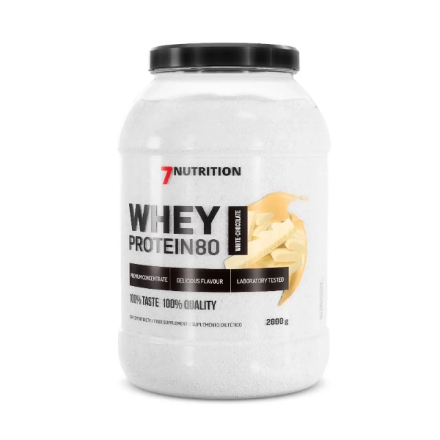 7NUTRITION WHEY PROTEIN Bela Čokolada 2kg – Vrhunski protein za rast mišića
