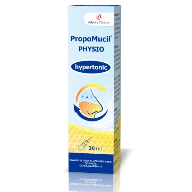PROPOMUCIL PHYSIO HYPERTONIC SPREJ 30ML – Prirodno rešenje za prohodan nos