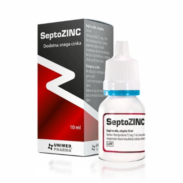 SEPTOZINC KAPI ZA OČI 10 ML – EFIKASNA ANTISEPTIČKA ZAŠTITA I UMIRIVANJE IRITACIJA OKA