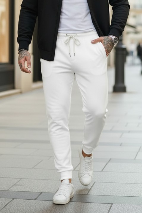 muške pantalone LORODO WHITE