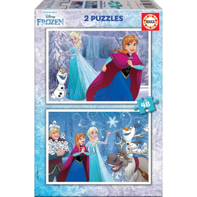 EDUCA SLAGALICA FROZEN 2x48 delova – Dupla magija iz Arendela