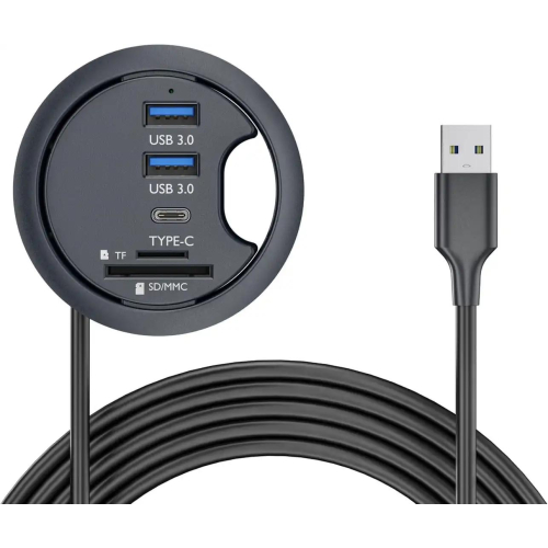 Kettz USB razdelnik KT-H040 – 2× USB 3.0 + USB-C + SDTF (MicroSD) čitač