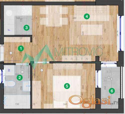 Telep, 35m2. Dvosoban stan. Povrat PDV-a.