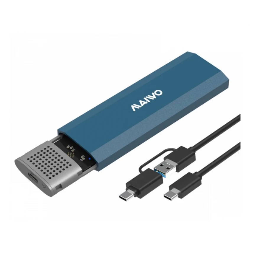 MAIWO Externo Kućište USB-C 3.1 na M.2 NVMe/SATA aluminium, K1690