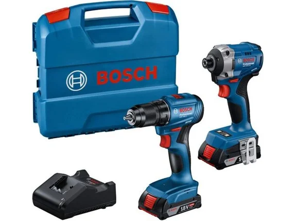 Bosch Akumulatorski set - udarni odvrtač GDR 18V-215 + bušilica-odvrtač GSR 185-Li; 2x2,0Ah + punjač i kofer - 06019N2023