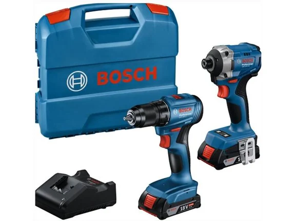 Bosch Akumulatorski set - Udarni odvrtač GDX 18V-285 + bušilica-odvrtač GSR 185-LI; 2x2,0Ah + punjač i kofer - 06019N2123