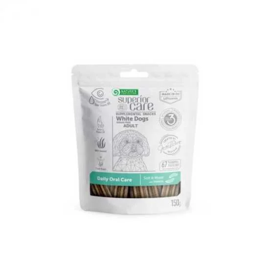 Nature's Protection Superior Care White dog poslastice za pse - Daily Oral Care - Insects 150g