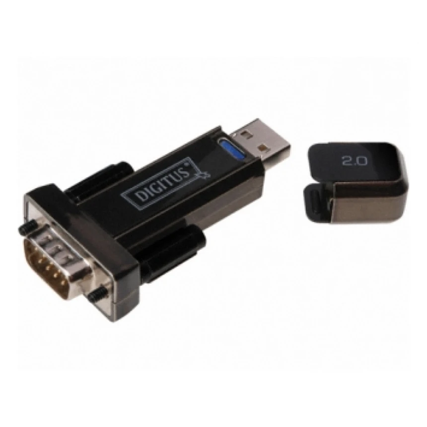 DIGITUS Adapter USB 2.0 tip A (M) - Serijski port (RS-232) 9pin (M) crni DA-70156